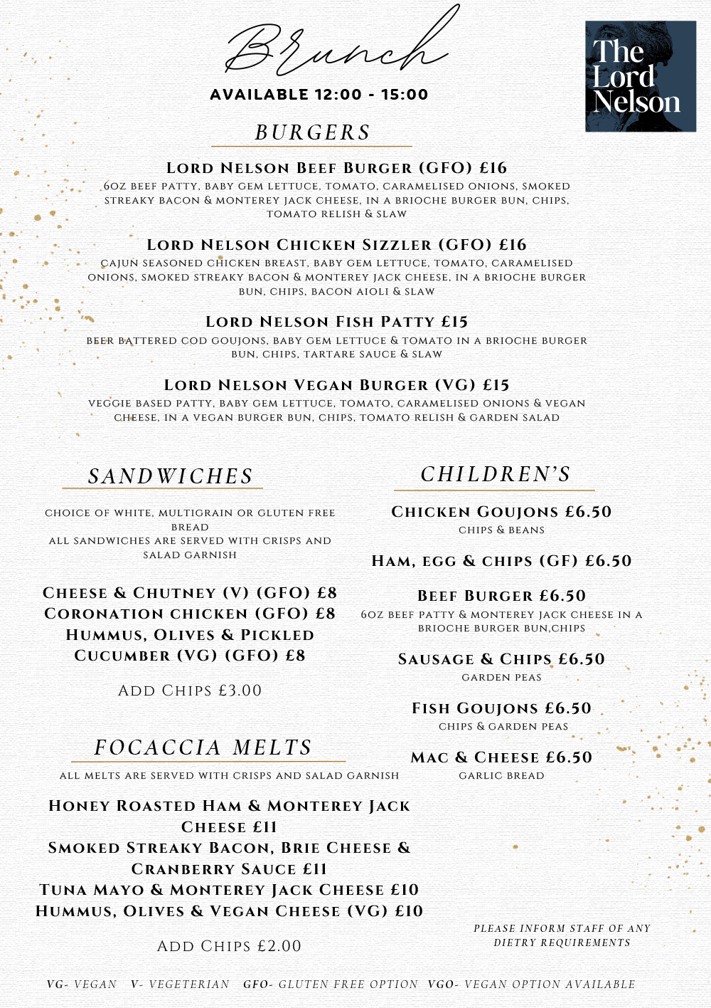 Food and Drink | The Lord Nelson Hotel